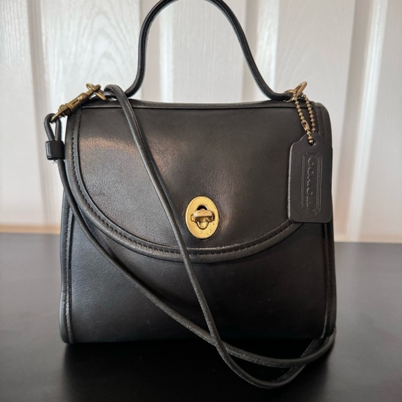 Coach | Bags | Coach Regina Bag Vintage Black Leather | Poshmark